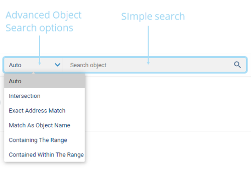 Search objects